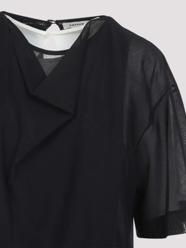 Carven Draped Midi Dress