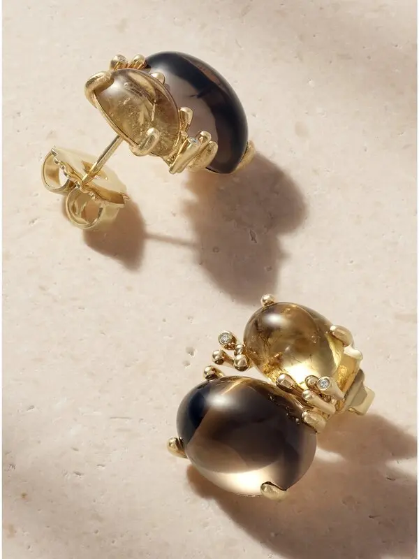 OLE LYNGGAARD COPENHAGEN Tourmaline And Diamond Earrings