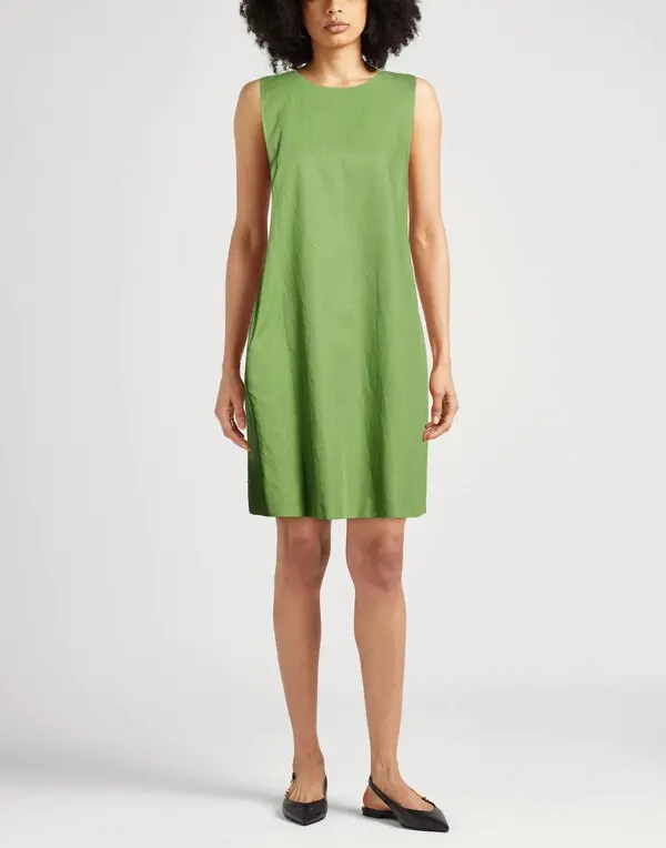 Max Mara Sleeveless Solid Round-neck Dress