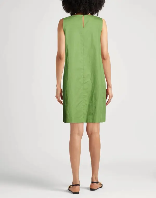 Max Mara Sleeveless Solid Round-neck Dress