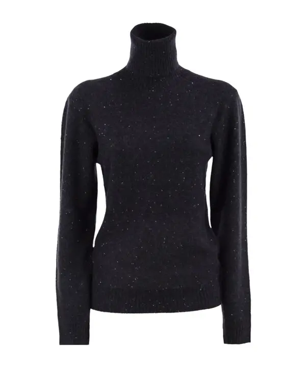 Fabiana Filippi Knitted High-neck Sweater - Black