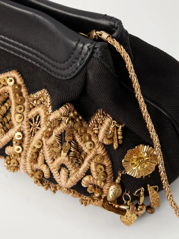 Dries Van Noten Appliqué Shoulder Bag