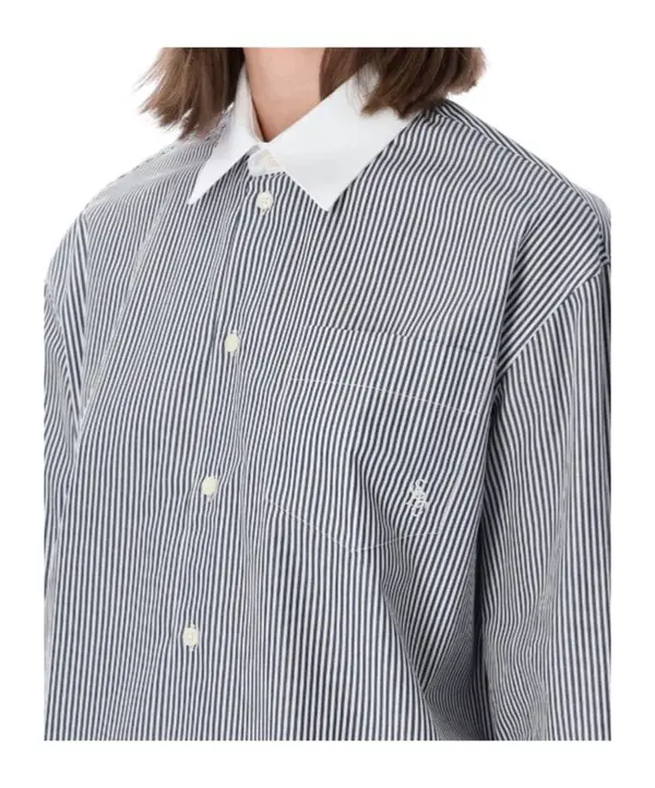 SPORTY  RICH Sporty Rich Oversized Striped Shirt