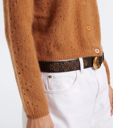 FRAME Pointelle Cardigan - Brown
