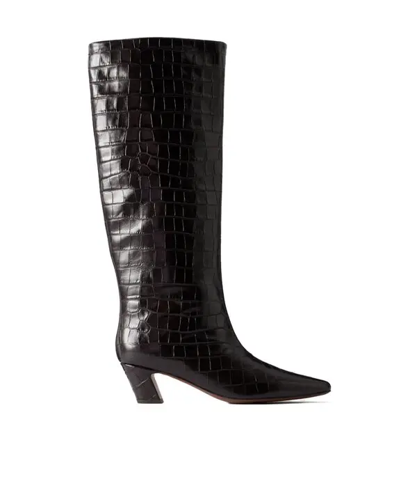 LOEFFLER RANDALL Croc-embossed Leather Tall Boots
