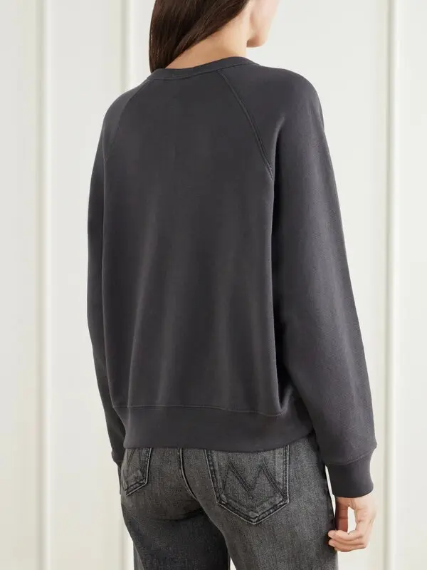 MOTHER Printed Cotton Sweatshirt
