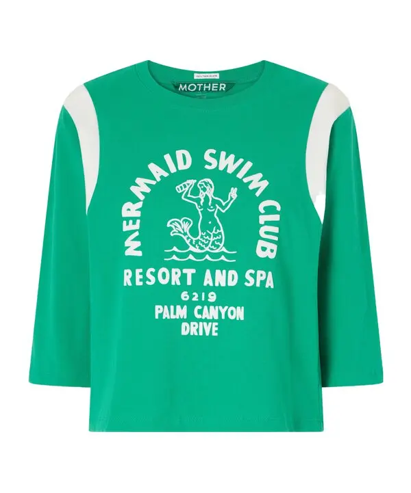 MOTHER Flocked Printed Cotton T-shirt - No