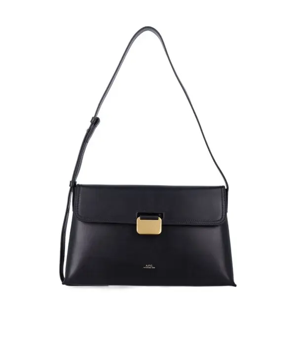 A.p.c. Simone Leather Shoulder Bag - Black