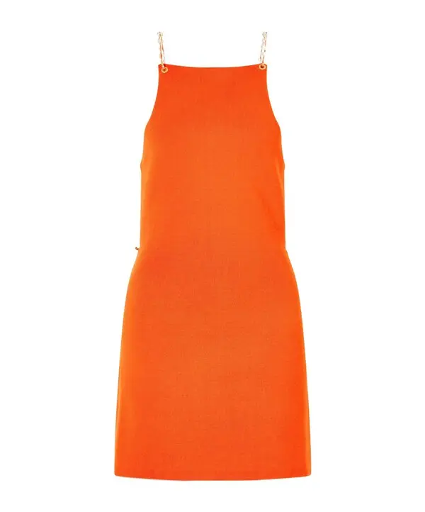 Cult Gaia Open-back Embellished Stretch Mini Dress - Orange