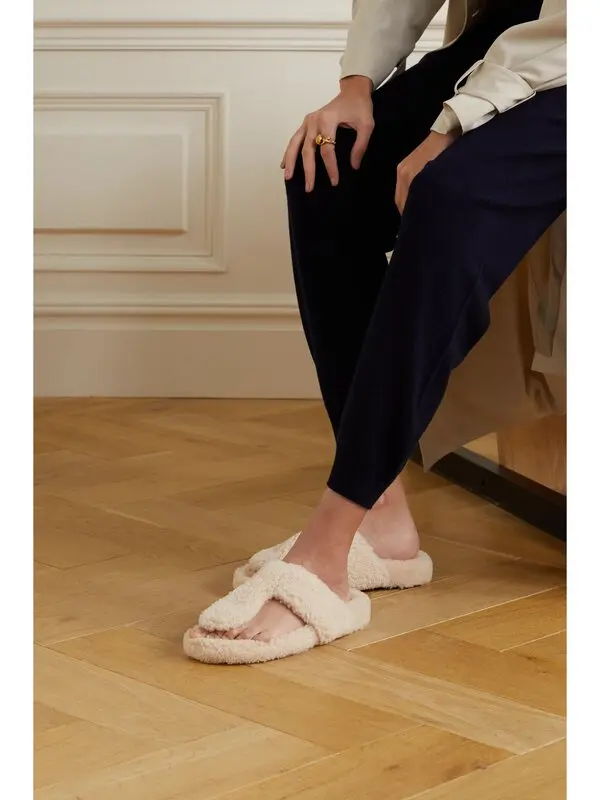 AQUAZZURA Shearling Sandals