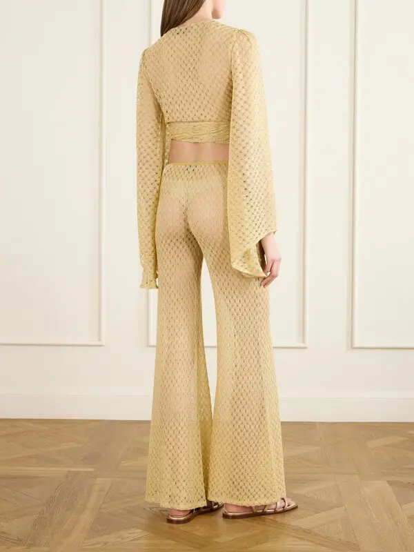 Missoni Metallic Knit Wide-leg Pants