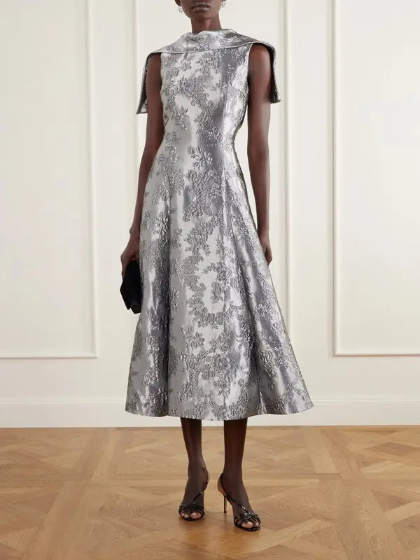 EMILIA WICKSTEAD Harlow Embroidered Metallic Cloqué Gown