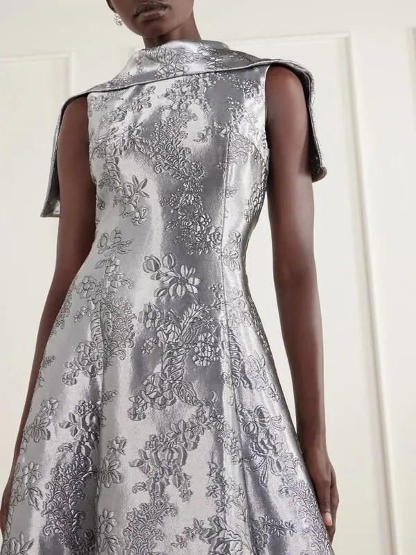 EMILIA WICKSTEAD Harlow Embroidered Metallic Cloqué Gown