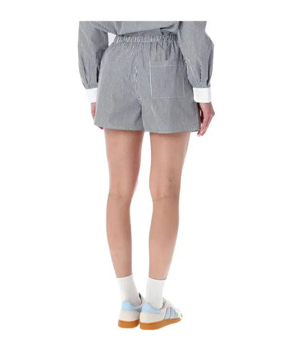 SPORTY  RICH Sporty Rich Popeline Striped Shorts