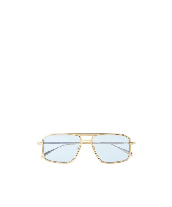 JACQUES MARIE MAGE Earl Aviator-style Gold-tone Sunglasses - No