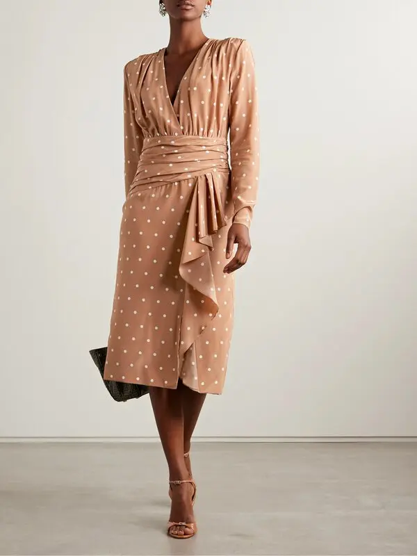 Alessandra Rich Simple Polka Dot Dress