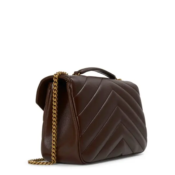 Saint Laurent V-quilted Leather Handbag