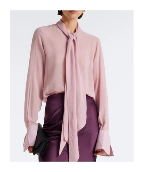 Nina Ricci Tie-neck Silk Blouse