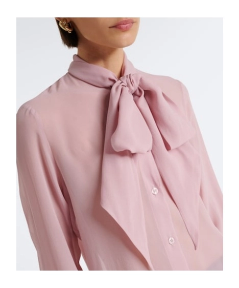 Nina Ricci Tie-neck Silk Blouse