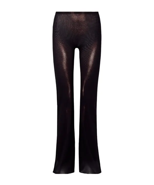 JEAN PAUL GAULTIER Printed Mesh Straight-leg Pants - Black
