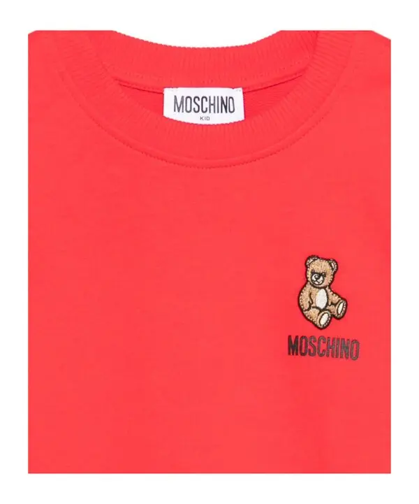 Moschino Teddy-patch Logo-print Sweatshirt - Red