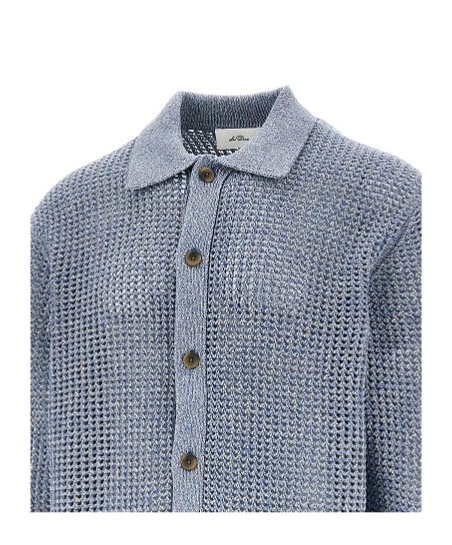 LES DEUX Gerald Open Knit Shirt