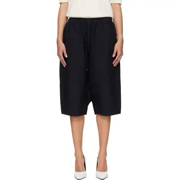 ENTIRE STUDIOS Drawstring Shorts With An Elastic Waistband
