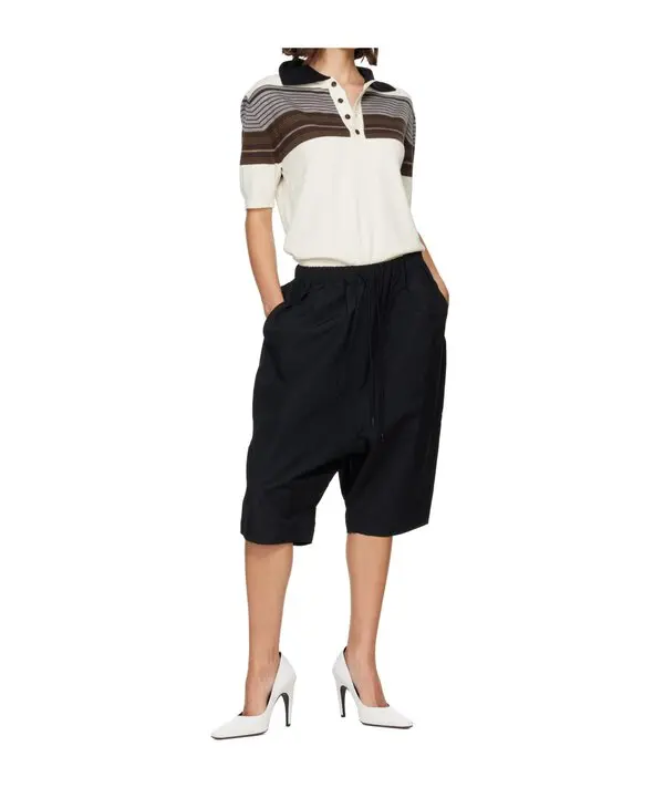 ENTIRE STUDIOS Drawstring Shorts With An Elastic Waistband