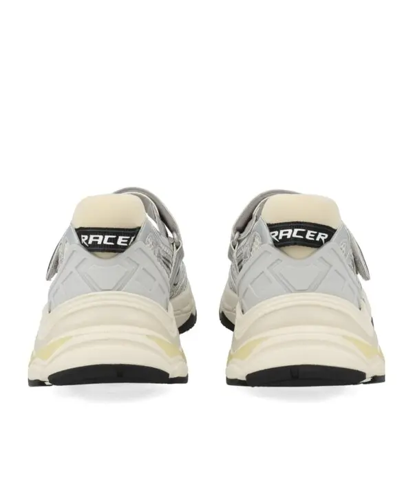 Ash Touch-strap Mesh-panel Slip-ons - Silver