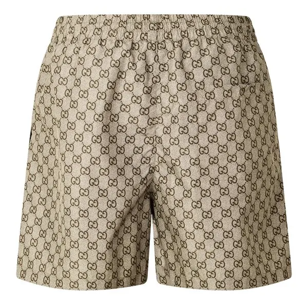 Gucci Monogram Print Elastic Waist Shorts