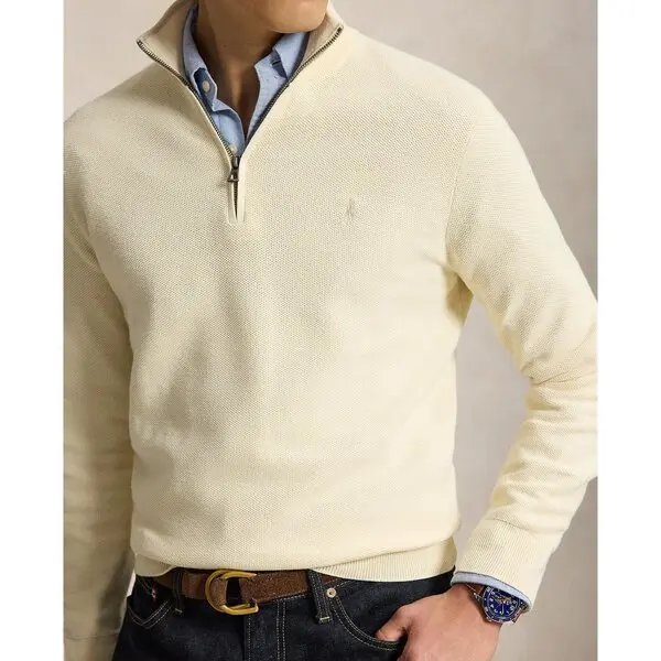 Polo Ralph Lauren Half-zip Mock Neck Knit Sweater