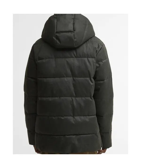 Barbour Olive Quilted Hooded Puffer Coat