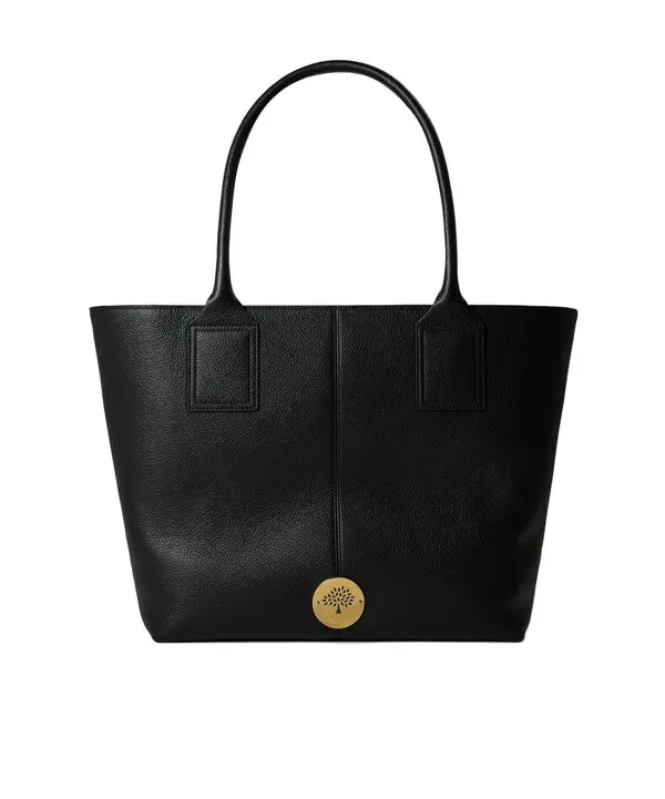 Mulberry Leather Tote Bag - Black