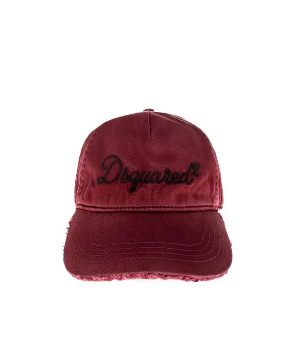 Dsquared2 Logo-embroidered Distressed Baseball Cap