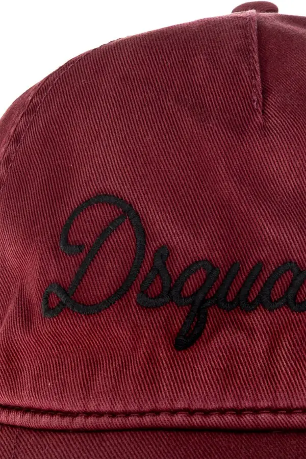 Dsquared2 Logo-embroidered Distressed Baseball Cap