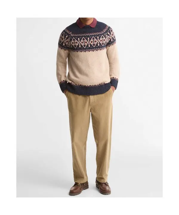 Barbour Crew Neck Fair Isle Knit Sweater