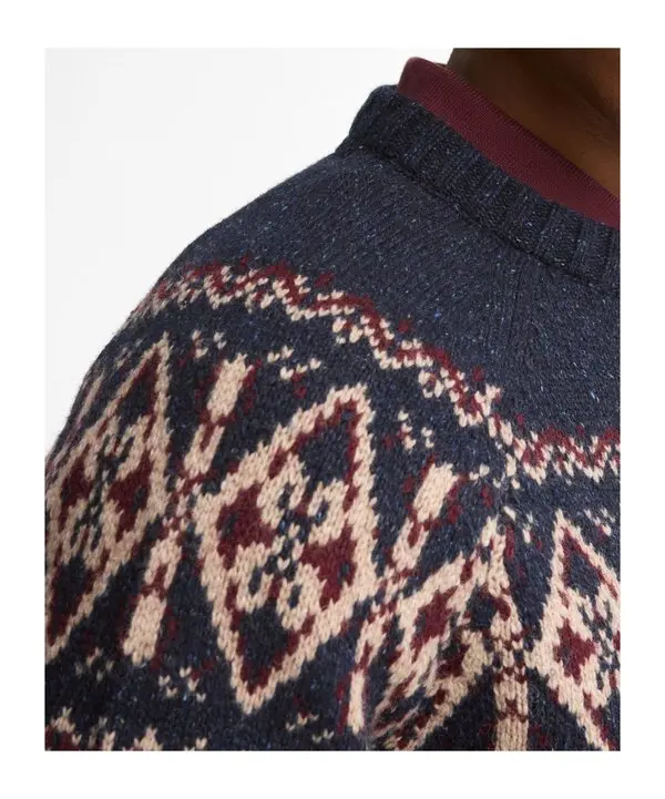 Barbour Crew Neck Fair Isle Knit Sweater