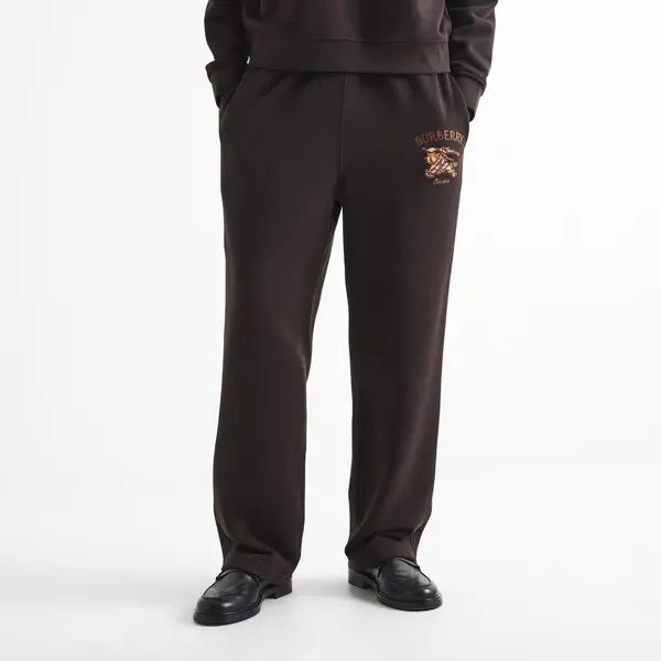 Burberry Embroidered Logo Elastic Waist Flared Sweatpants