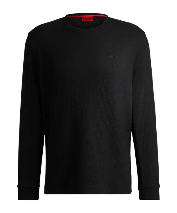 Hugo Boss Waffle Knit Long Sleeve Top