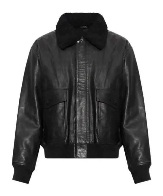 A.p.c. Long-sleeve Leather Jacket - Black