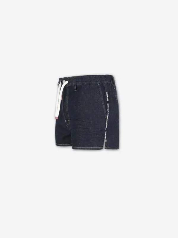 Dsquared2 Dark Weight Wash Pull On Shorts - Dark Blue