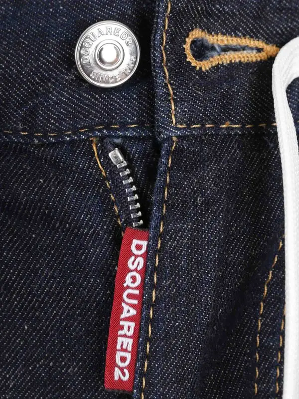 Dsquared2 Dark Weight Wash Pull On Shorts - Dark Blue