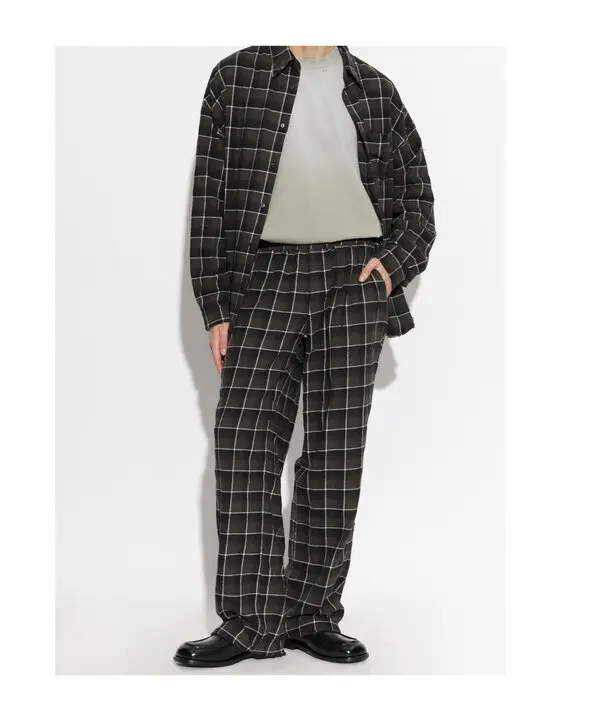 MISBHV Checked Casual Trousers