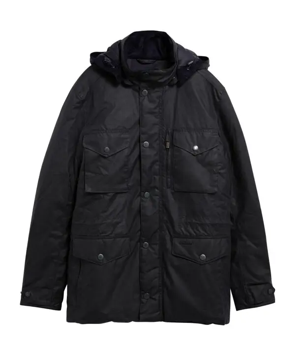 Barbour Waxed Cotton Hooded Field Jacket