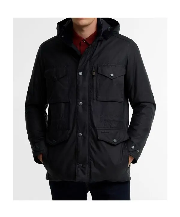 Barbour Waxed Cotton Hooded Field Jacket