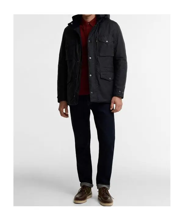 Barbour Waxed Cotton Hooded Field Jacket