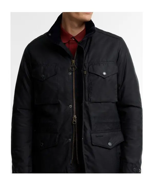 Barbour Waxed Cotton Hooded Field Jacket