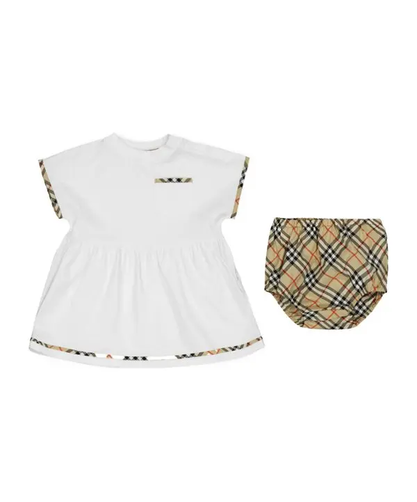 Burberry Cotton Baby Dress - White
