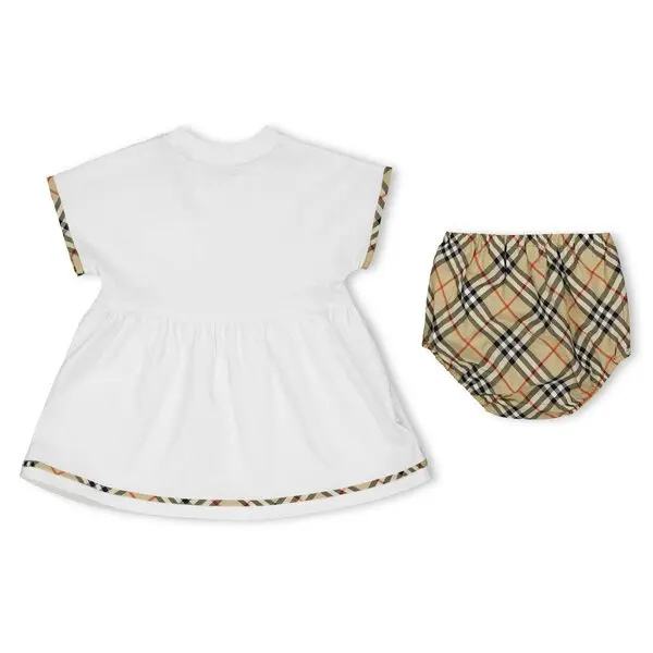 Burberry Cotton Baby Dress - White