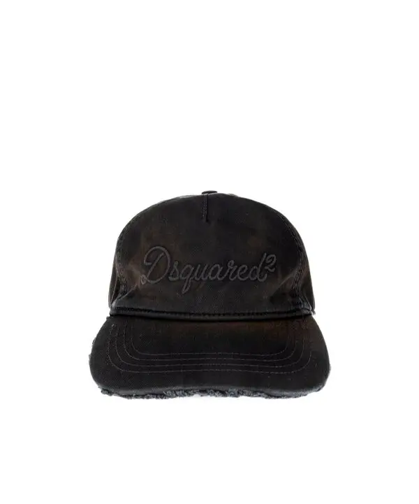 Dsquared2 Logo-embroidered Distressed Baseball Cap